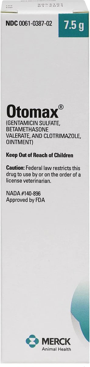 Otomax (Gentamicin / Betamethasone / Clotrimazole) Otic Ointment for D ...