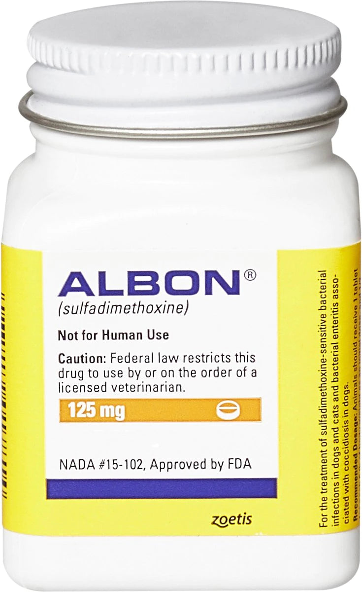 Albon (sulfadimethoxine) Tablets for Dogs & Cats (Sold Per Tablet ...