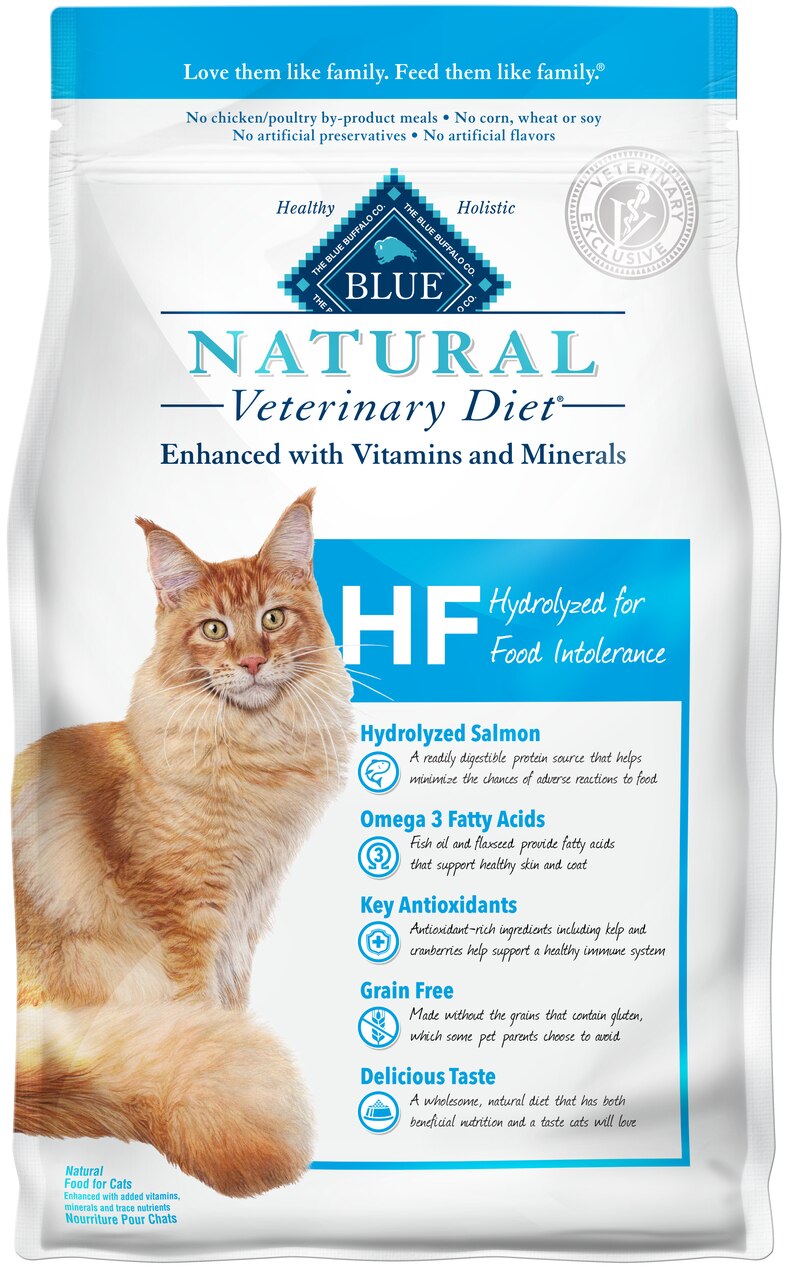 Blue Natural HF Hydrolyzed for Food Intolerance Dry Cat Food — PETRX.com